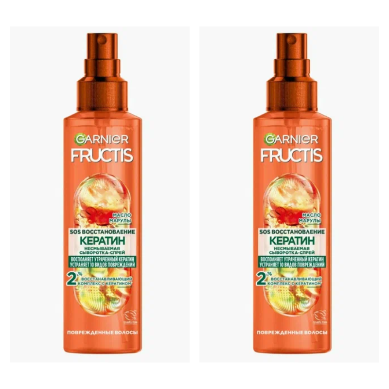 Сыворотка GARNIER Fructis спрей для волос SOS Кератин , 150 мл, 2 штуки