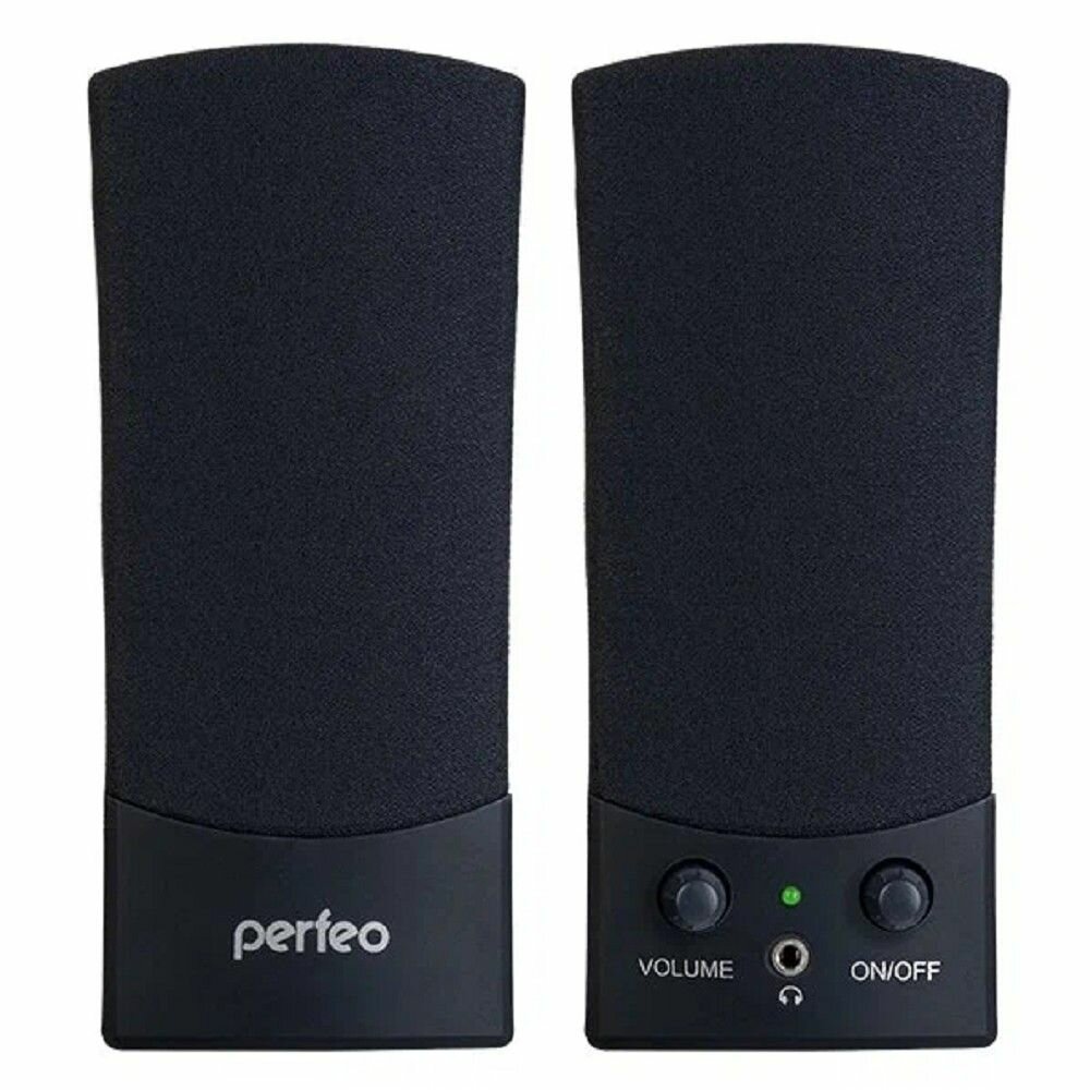 Perfeo колонки "UNO" 2.0, мощность 2х0,5 Вт (RMS), чёрн, USB (PF-210)
