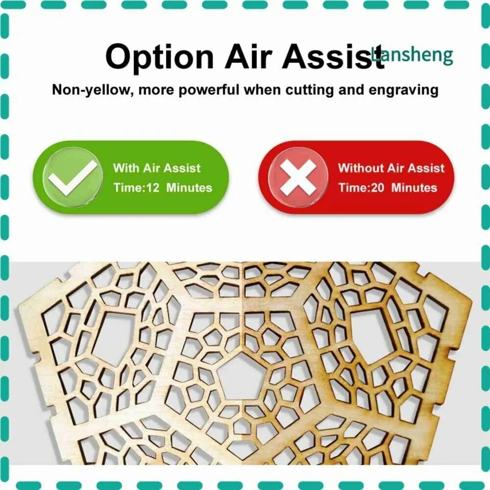 Воздушный помощник, мощный и тихий, для лазерных граверов Штепсельная вилка ЕС-20