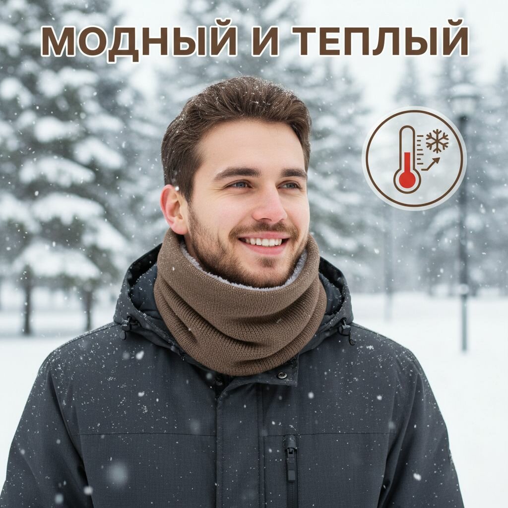 Шарф-капюшон для мужчин