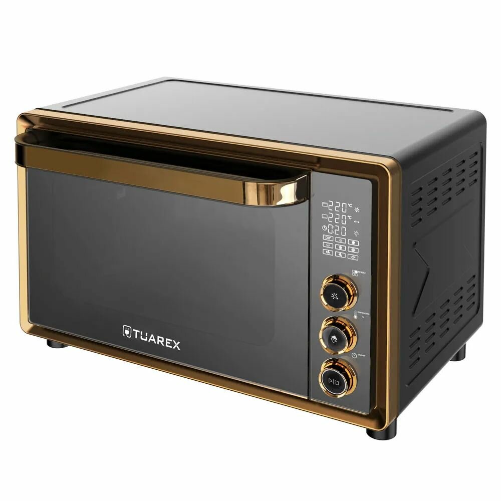 Мини-печь Tuarex TK-5040, механическое управление, чёрная/золотая, 40 л — фото 1