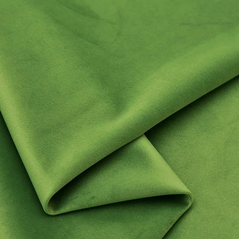 Бархатная ткань Голландия 100% полиэстер 1,46х0,5 м Зеленый, Green