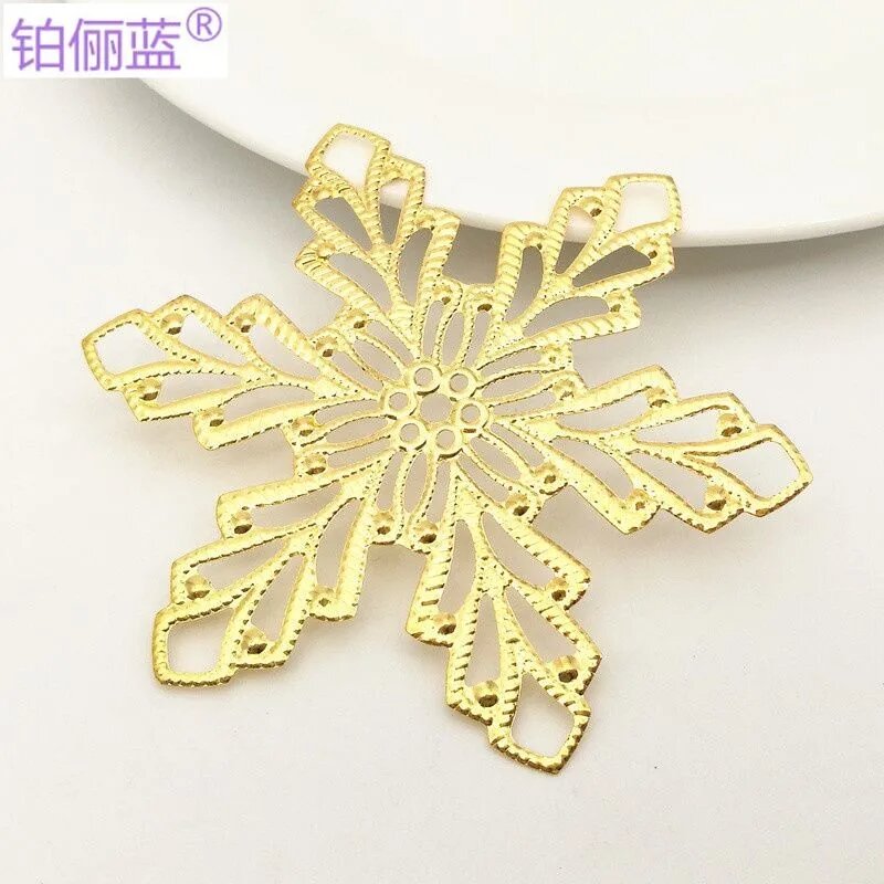 Подвеска в виде снежинки, 10 шт, 50 мм