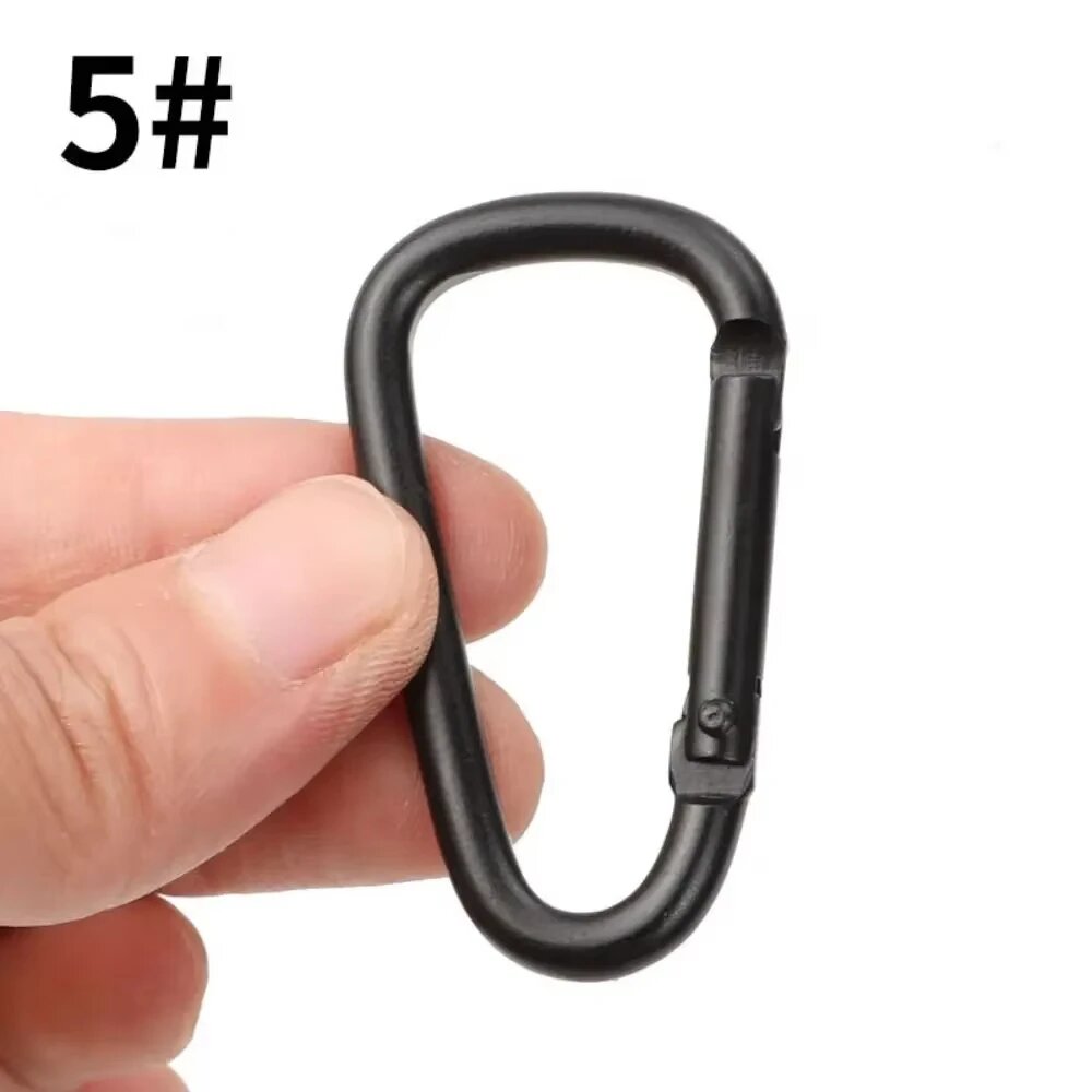 5 черных карабинов из алюминия, 5pcs