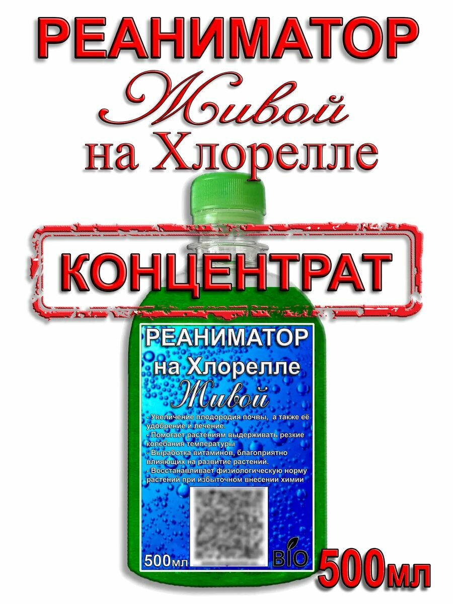 Реаниматор. Живой на Хлорелле (бактерии Bacillus), 500 мл