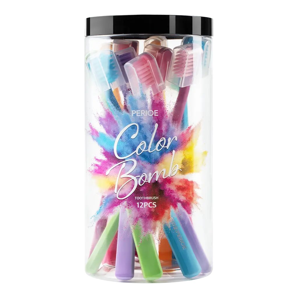 Perioe Зубная щетка Color Bomb мягкая набор 12 шт