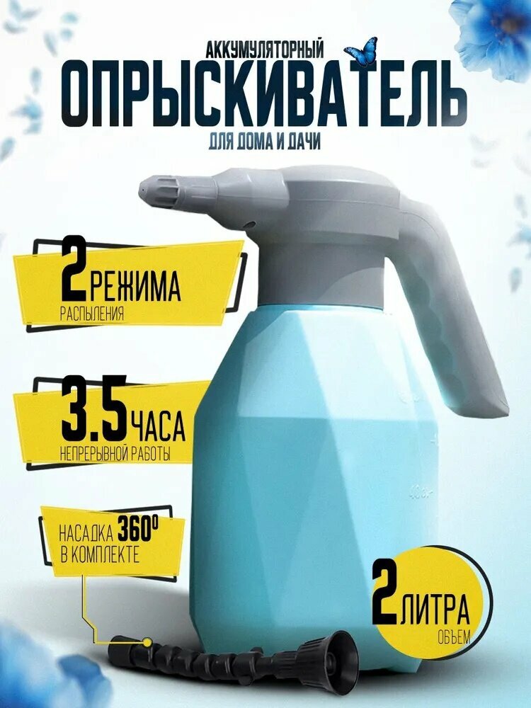 Meeimy Пульверизатор, 2 л 1 шт
