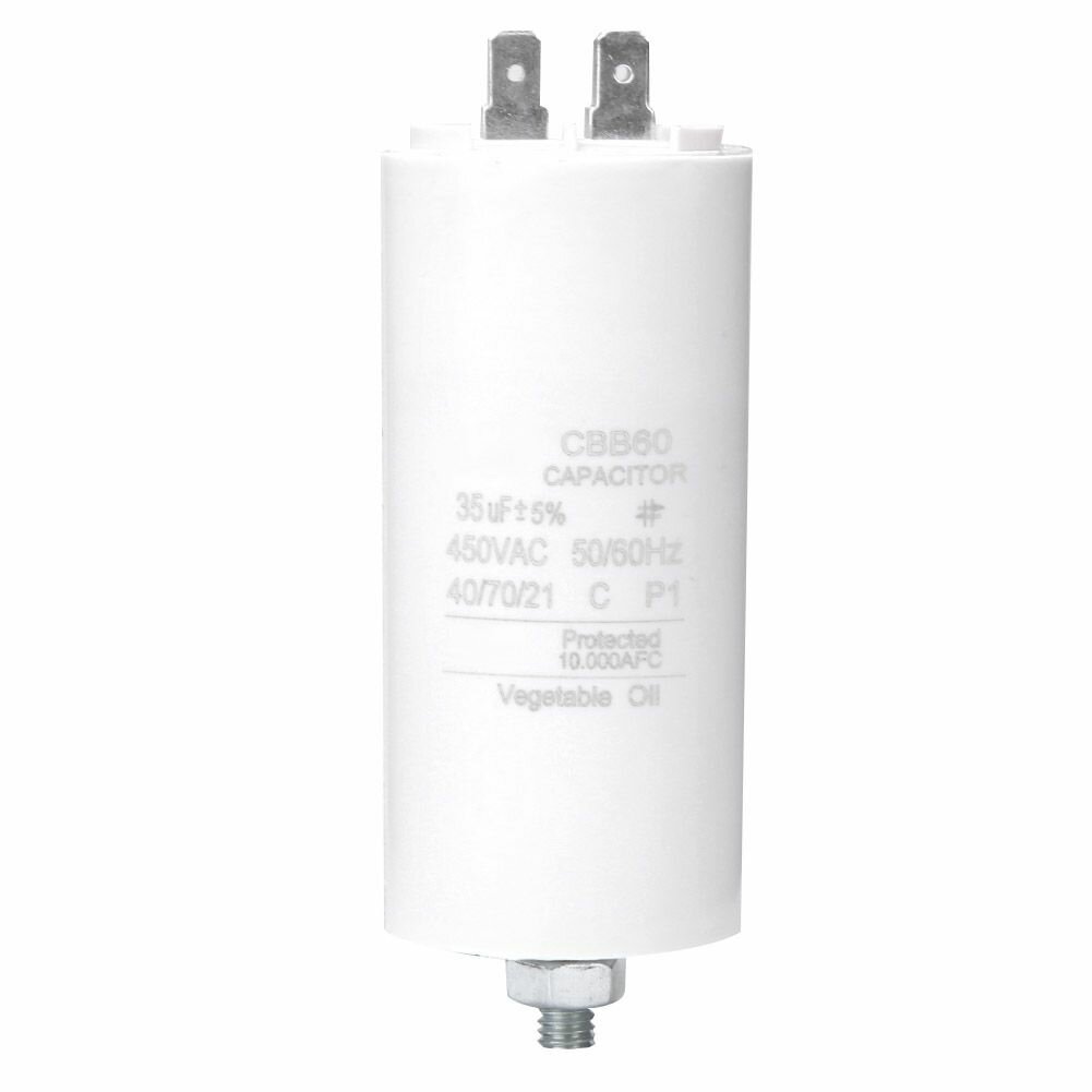 CBB60 450V 35uf Пусковой конденсатор двигателя с винтовой гайкой для стиральной машины