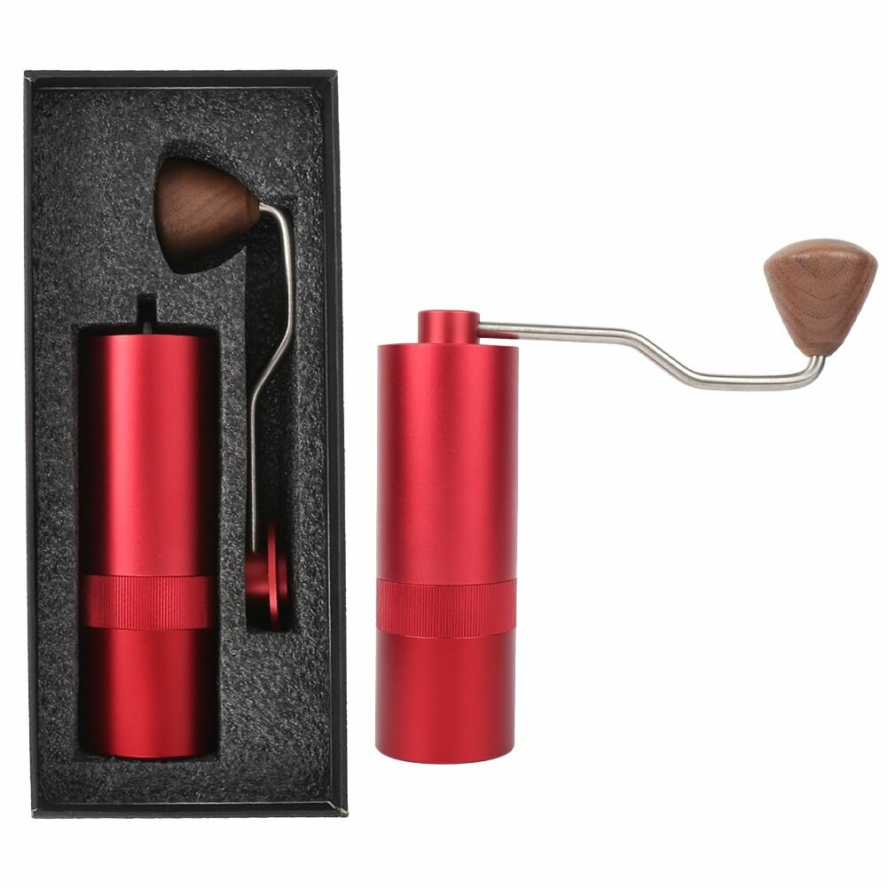 Мини кофемолка из нержавеющей стали с ручкой Red 30г, продукт из нержавеющей стали для кухни