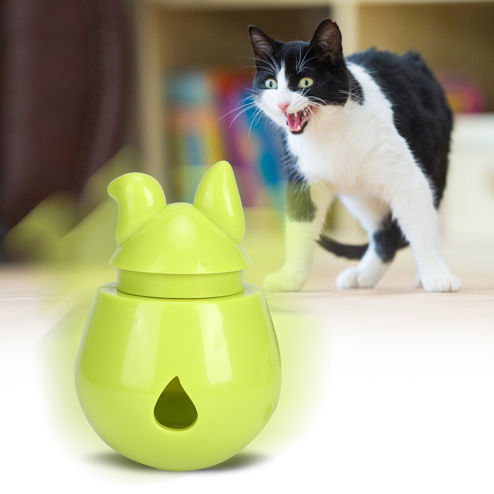 Умная игрушка для кормления домашних животных, медленный кормушка-головоломка для кошек и маленьких собак, безопасная, зеленая