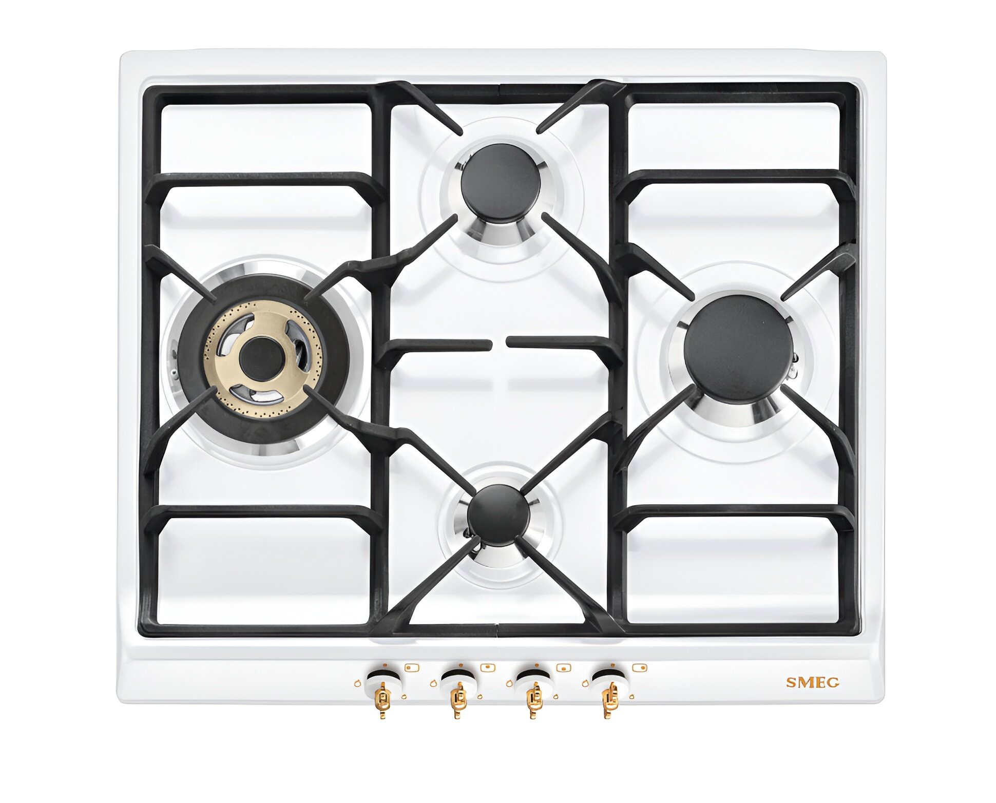 Газовая варочная панель SMEG SPR864BGH, 4 конфорки, эмалированная сталь