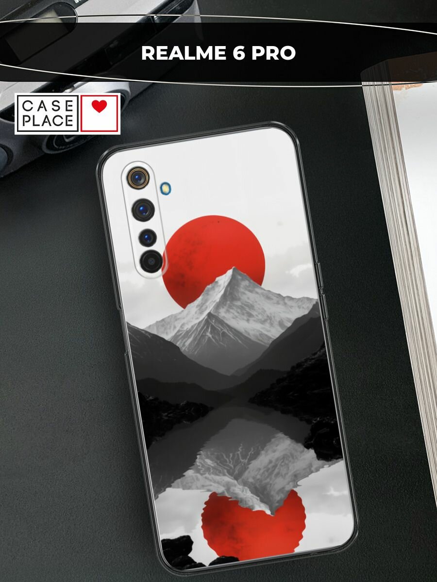 Силиконовый чехол на Realme 6 Pro / Реалми 6 Про с принтом Белая гора