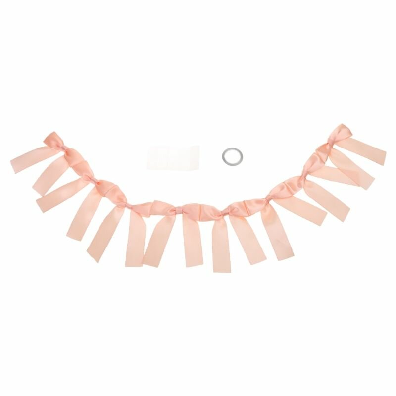 Украшение флага из ленты-бабочки для детской комнаты -порошок шампанского