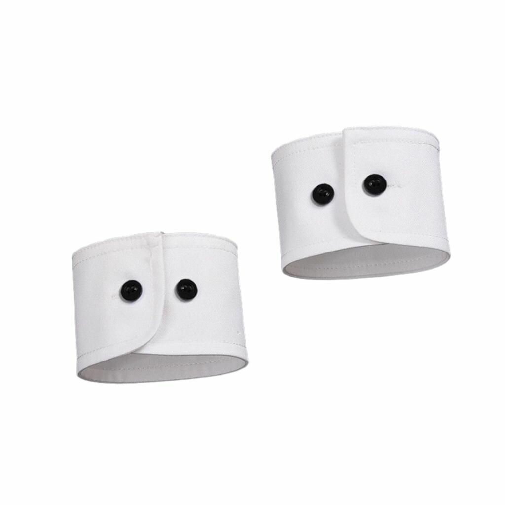 Съемный воротник и манжеты для блузки, - Пара белых роунов