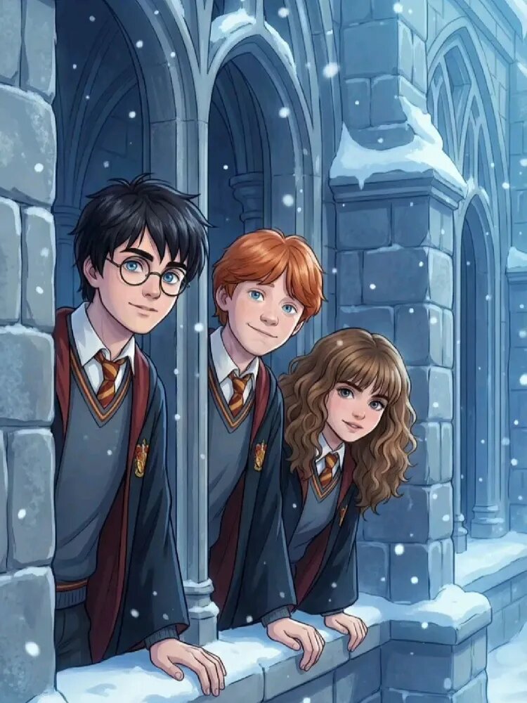 Алмазная Картина "Гарри Поттер" 40х50 См Алмазная Вышивка / Картина Стразами Подарков