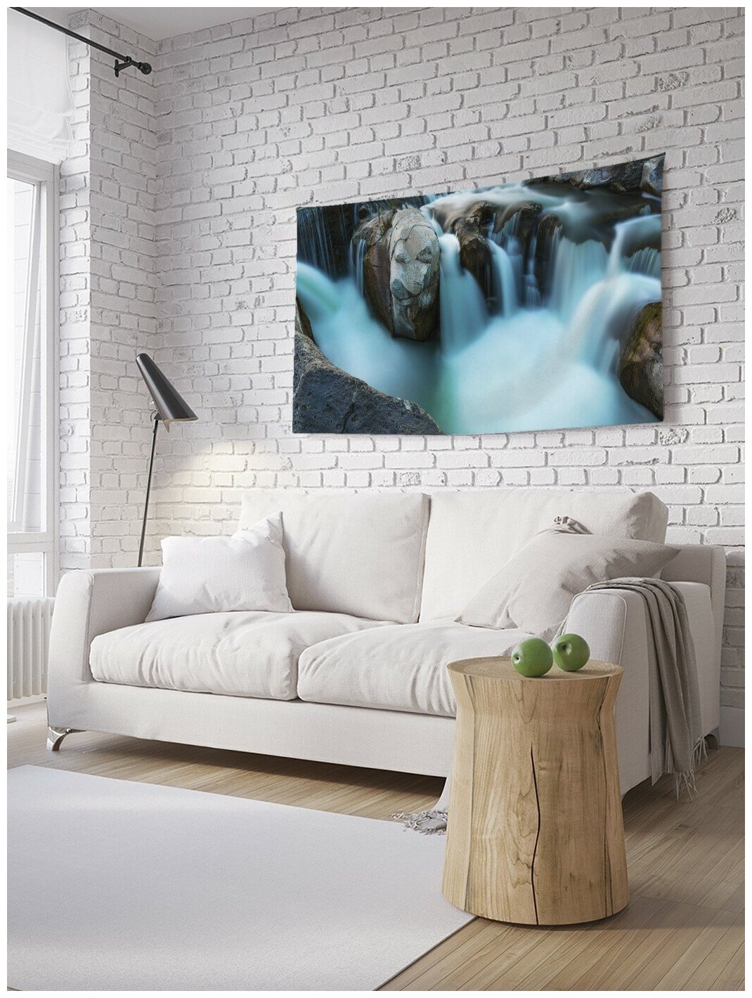 Горизонтальное фотопанно JoyArty на стену "Множество водопадов", 150x200 см