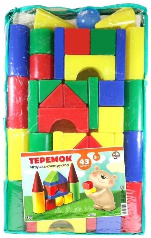 Конструктор Десятое Королевство Теремок 43, 43 детали, мультиколор