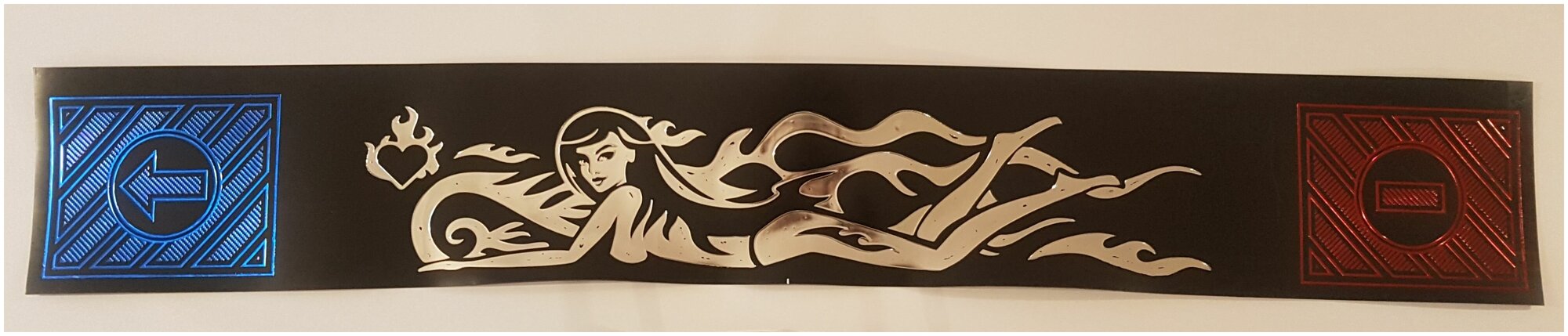 Брызговик для Газель длинномер 200х30 (рисунок девушки), толщина 3 мм