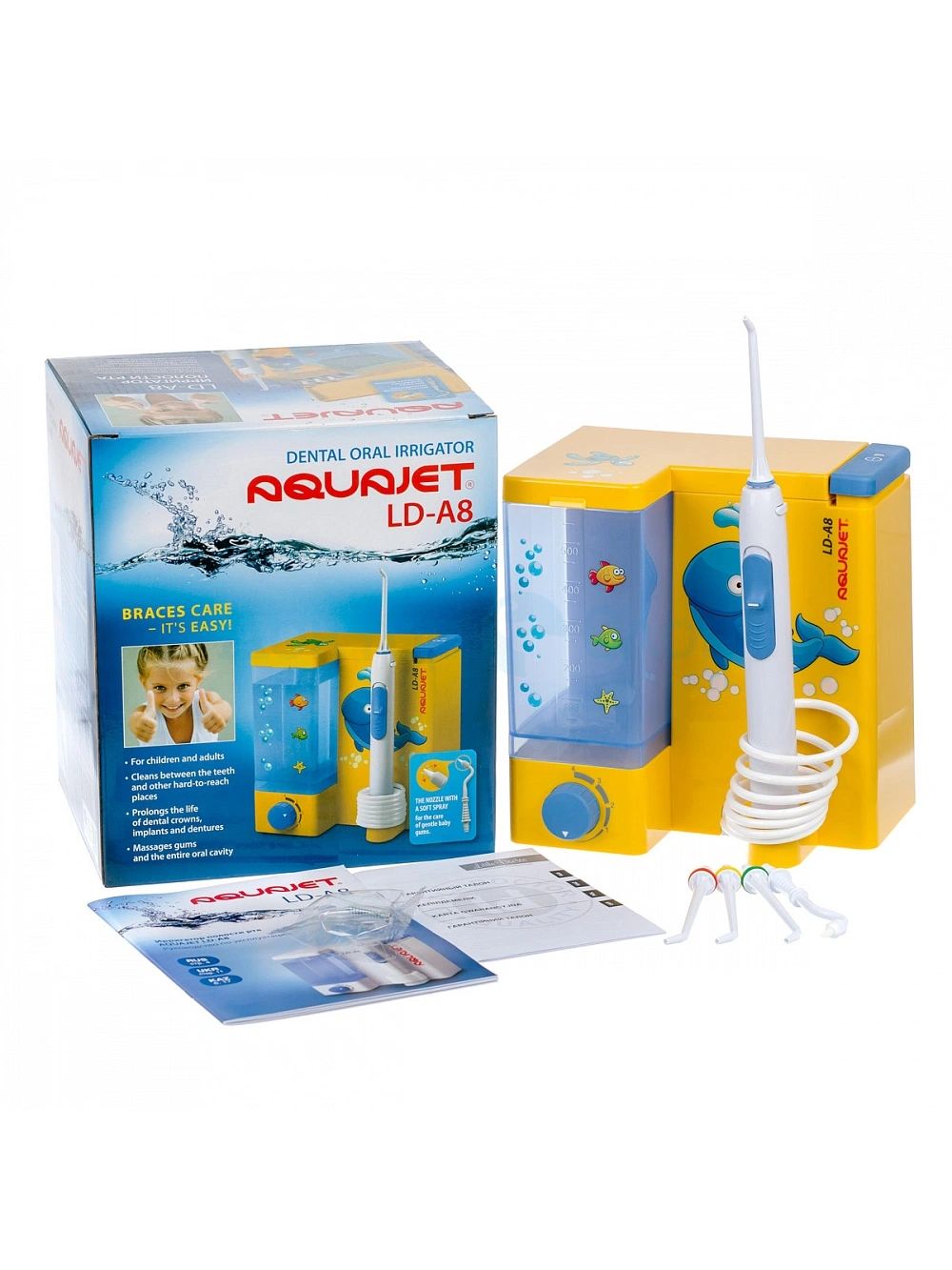 Ирригатор Aquajet LD-A8 Kids, жёлтый