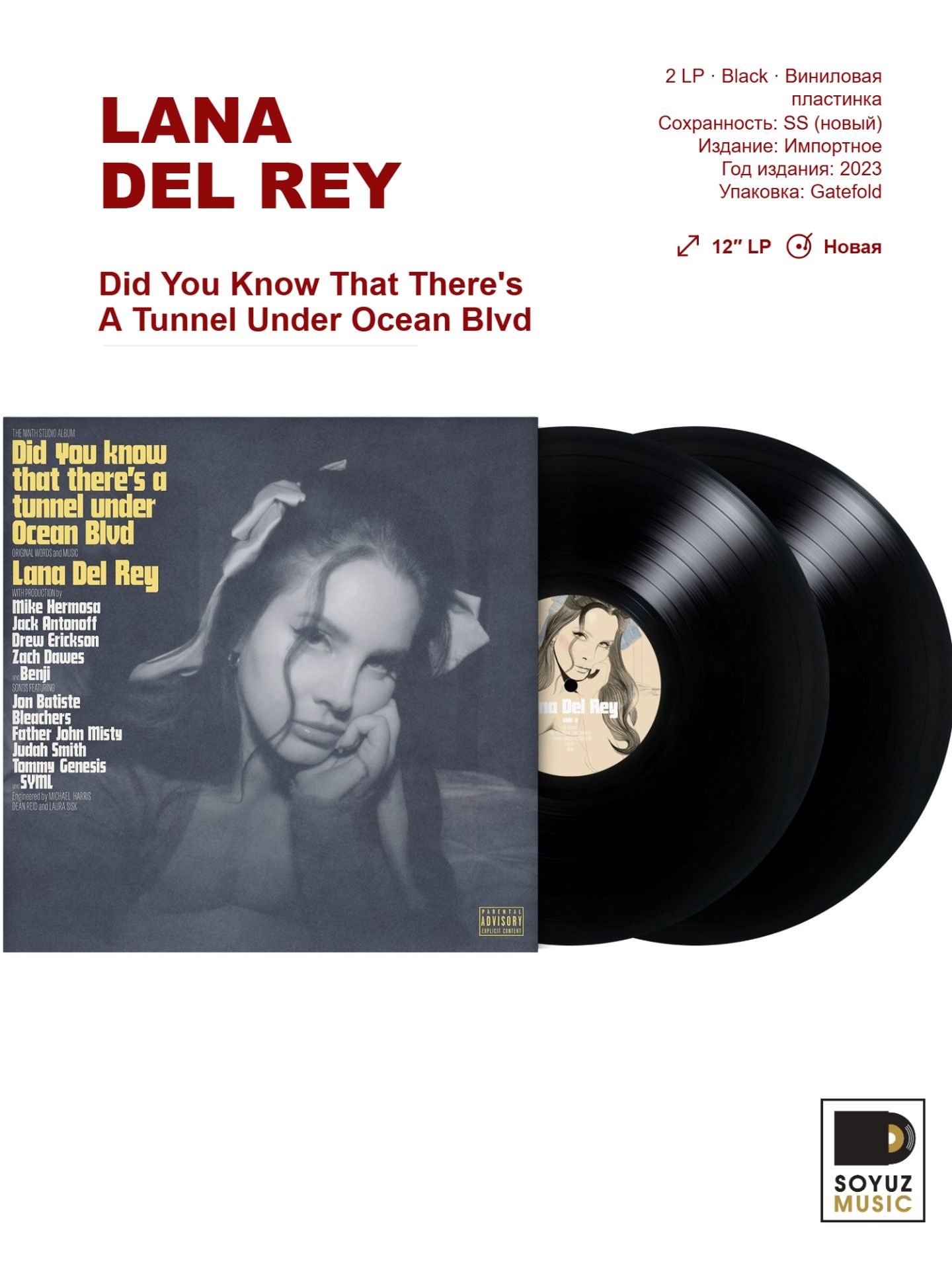 Lana Del Rey. Did You Know That There's A Tunnel Under Ocean Blvd (2LP Gatefold/Винил)