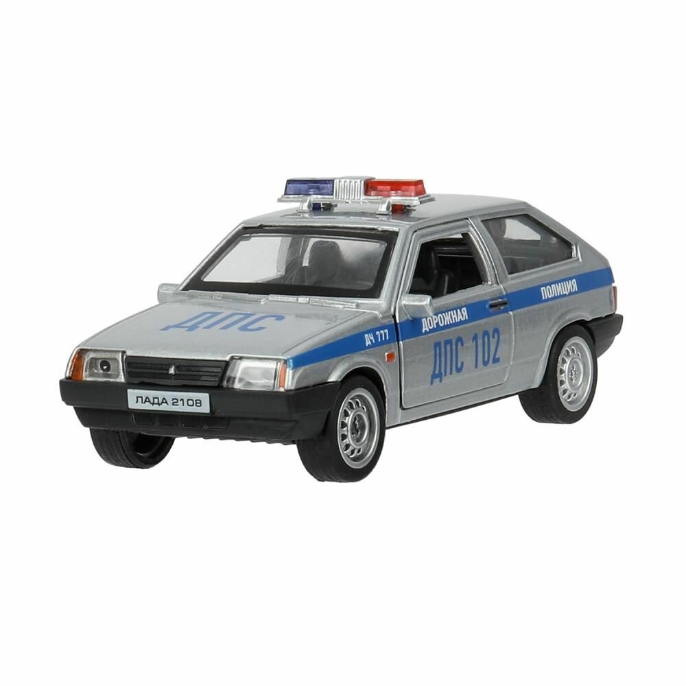 Технопарк инерционная металлическая машинка, Lada-2108 Спутник . Полиция