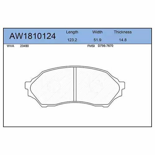 Комплект тормозных колодок AYWIparts AW1810124