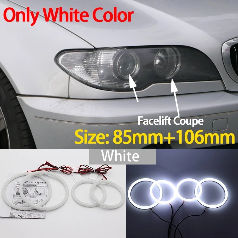 Для BMW 3 серии E46 316i 318i 320d 323i 328i 330i 325xi 330d 1998-2005 Отличные 5. Coupe White
