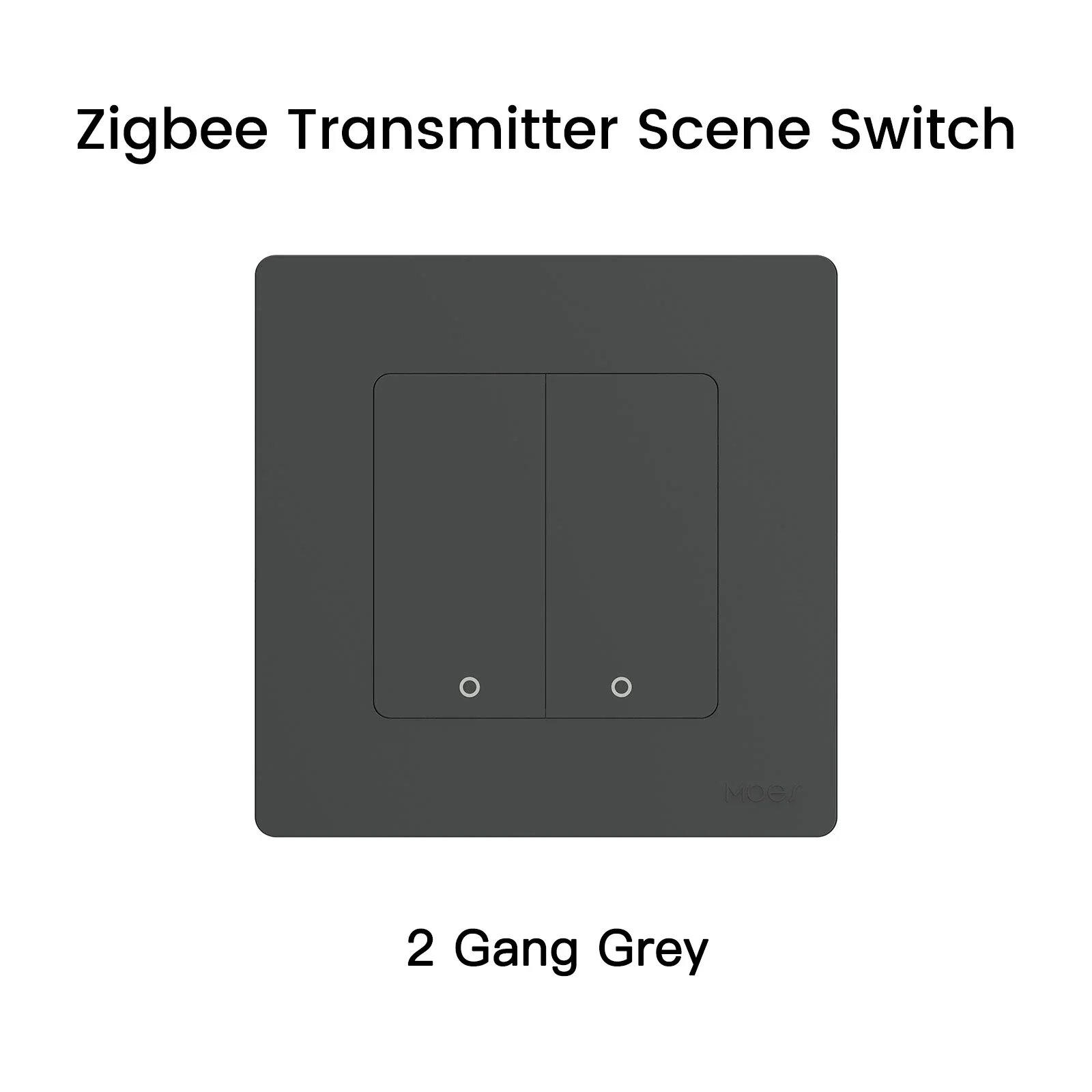 MOES ZigBee 2 Gang Grey Scene Switch