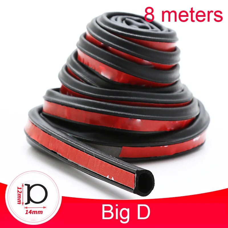 Уплотнитель двери 8m Big D, резиновая лента D-образная