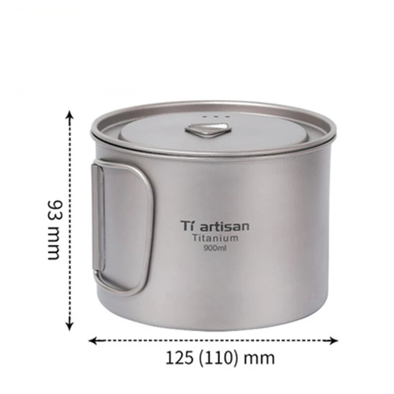Tiartisan Титановая кружка 900 мл, Цвет: Ta8316