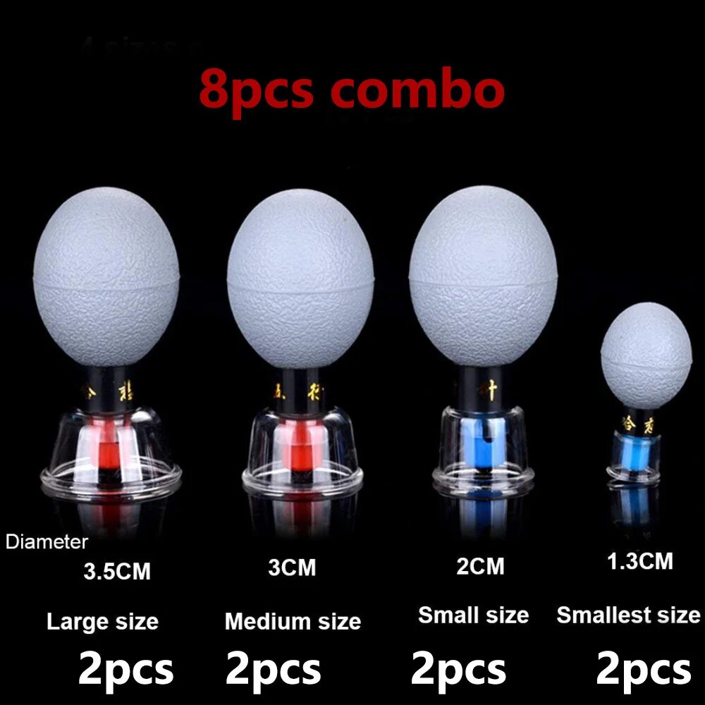 Китайские биомагнитные банки Haci для магнитотерапии 12/18 шт 8 Cups Combo