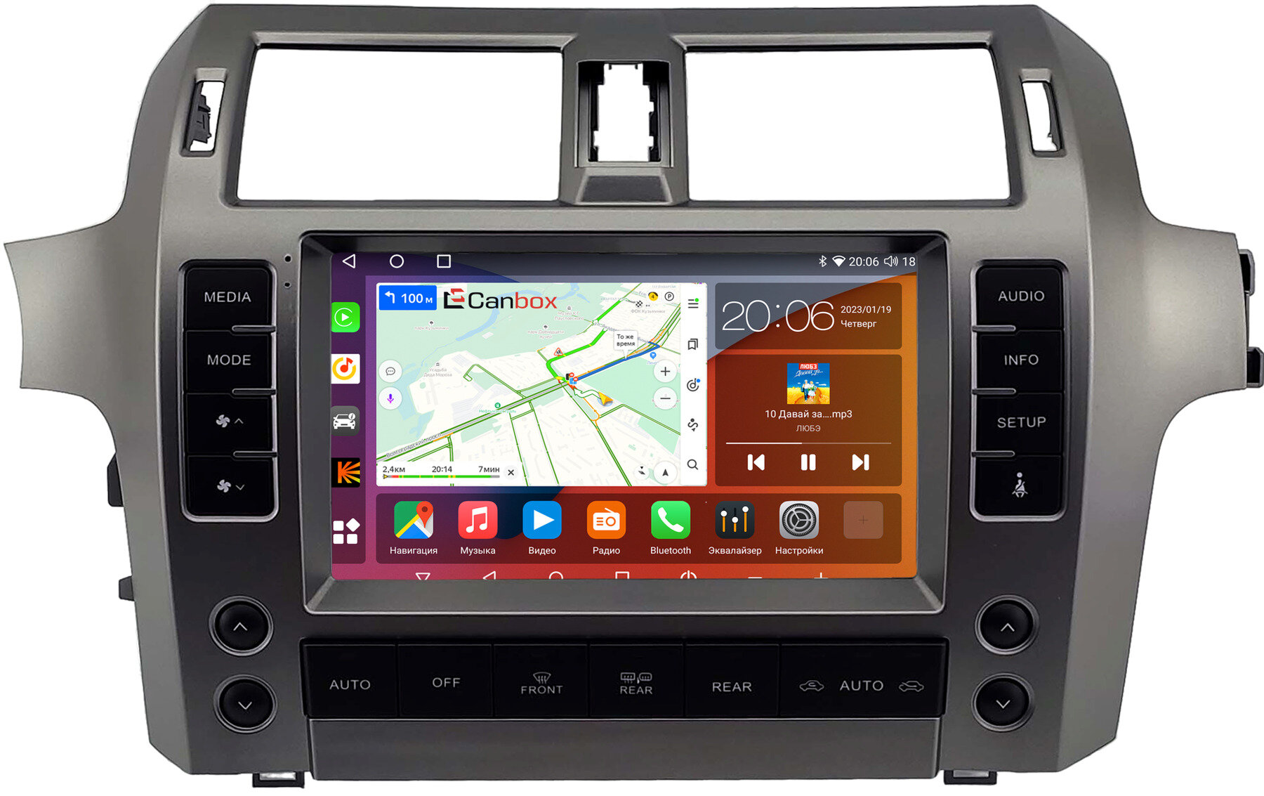 Штатная магнитола Lexus GX 460 2009-2013 (Тип A, can BSJ) Canbox H-Line 2K 4180-9-2252 на Android 10 (4G-SIM, 4/32, DSP, QLed)