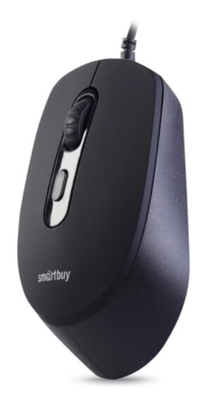 Мышь проводная Smartbuy 265-K ONE беззвучная черная(SBM-265-K)/40