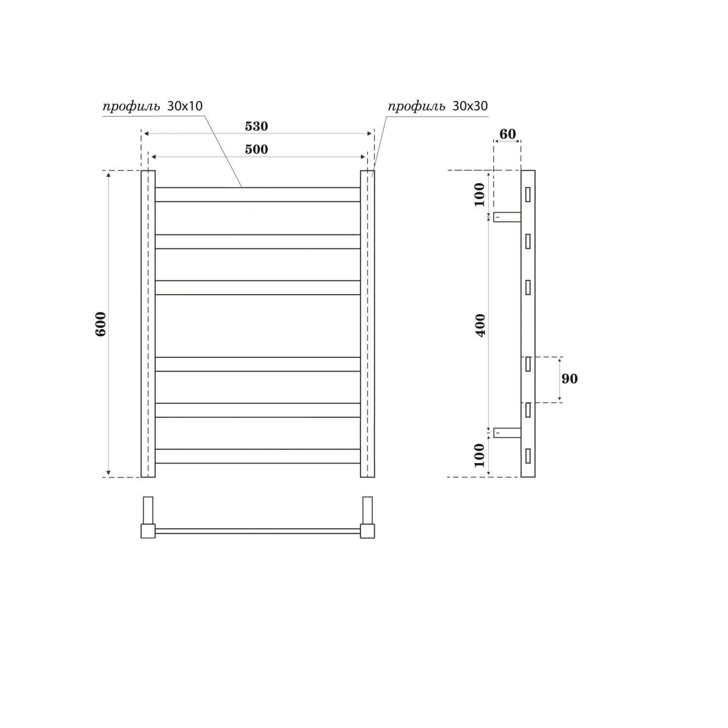 Полотенцесушитель водяной Point Меркурий PN83156W белый