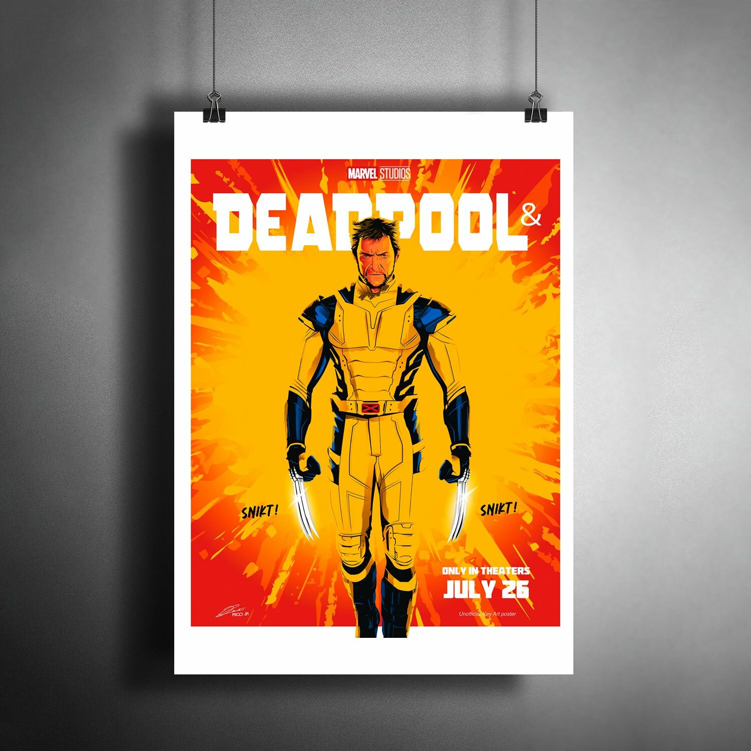 Постер плакат для интерьера Дэдпул и Росомаха/ Декор дома, офиса, комнаты A3 (297 x 420 мм)