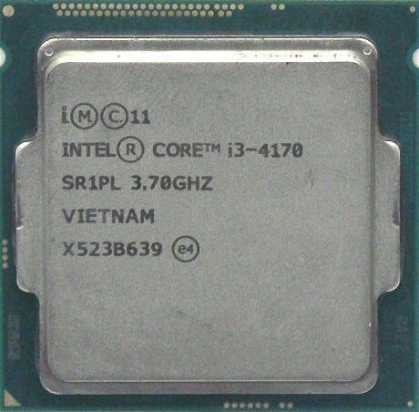 Процессор Intel Core i3-4170 3.7 Ghz, Socket 1150/3Mb/2x, 4x, Core/HD4400, SR1PL VIETNAM