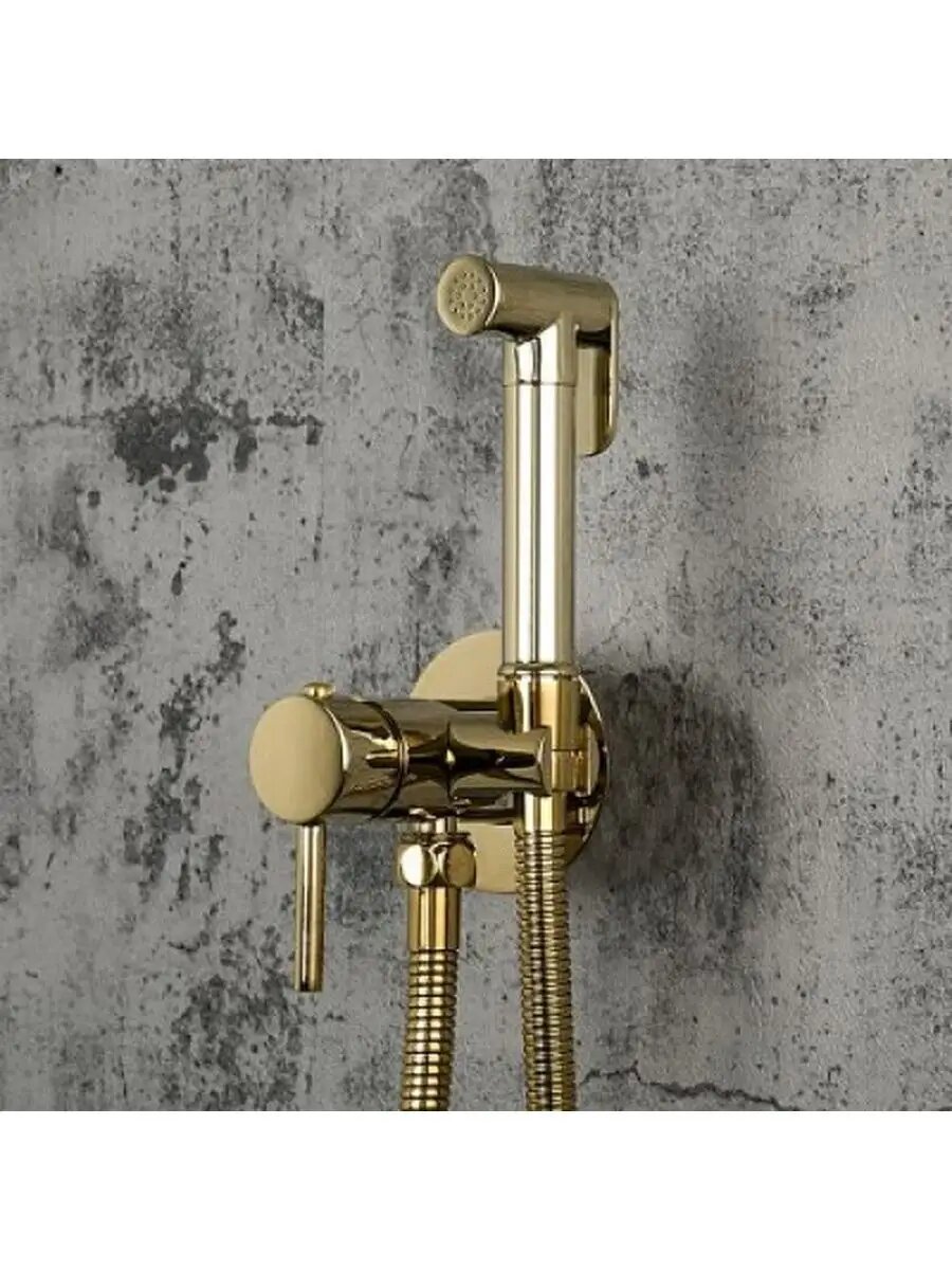 Смеситель Frap F7505-3, латунь, нержавеющая сталь, встраиваемый, золотистый