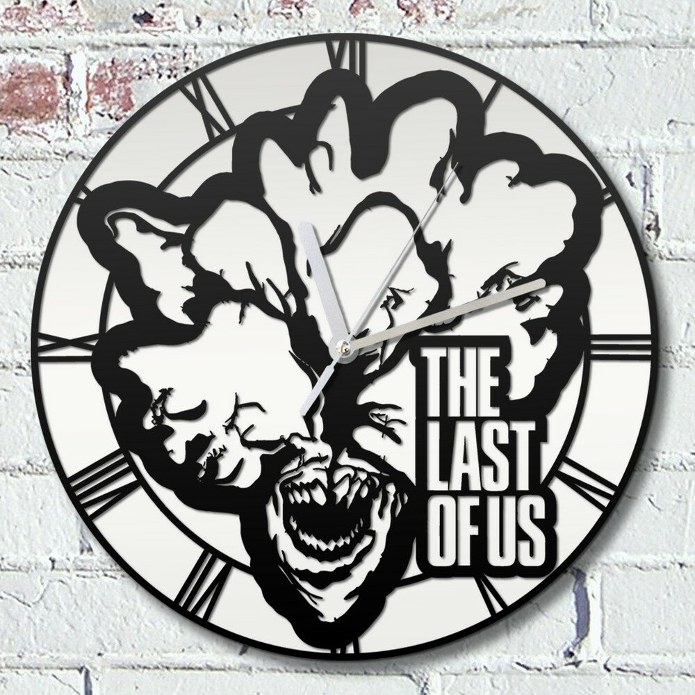 Настенные деревянные бесшумные часы игры the last of us 2 (ласт оф ас, одни из нас, элли и джоил, PS, Xbox, PC, Switch) - 5289