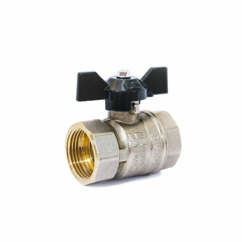 Кран шаровый латунный LD Pride бабочка ВВ Ду15