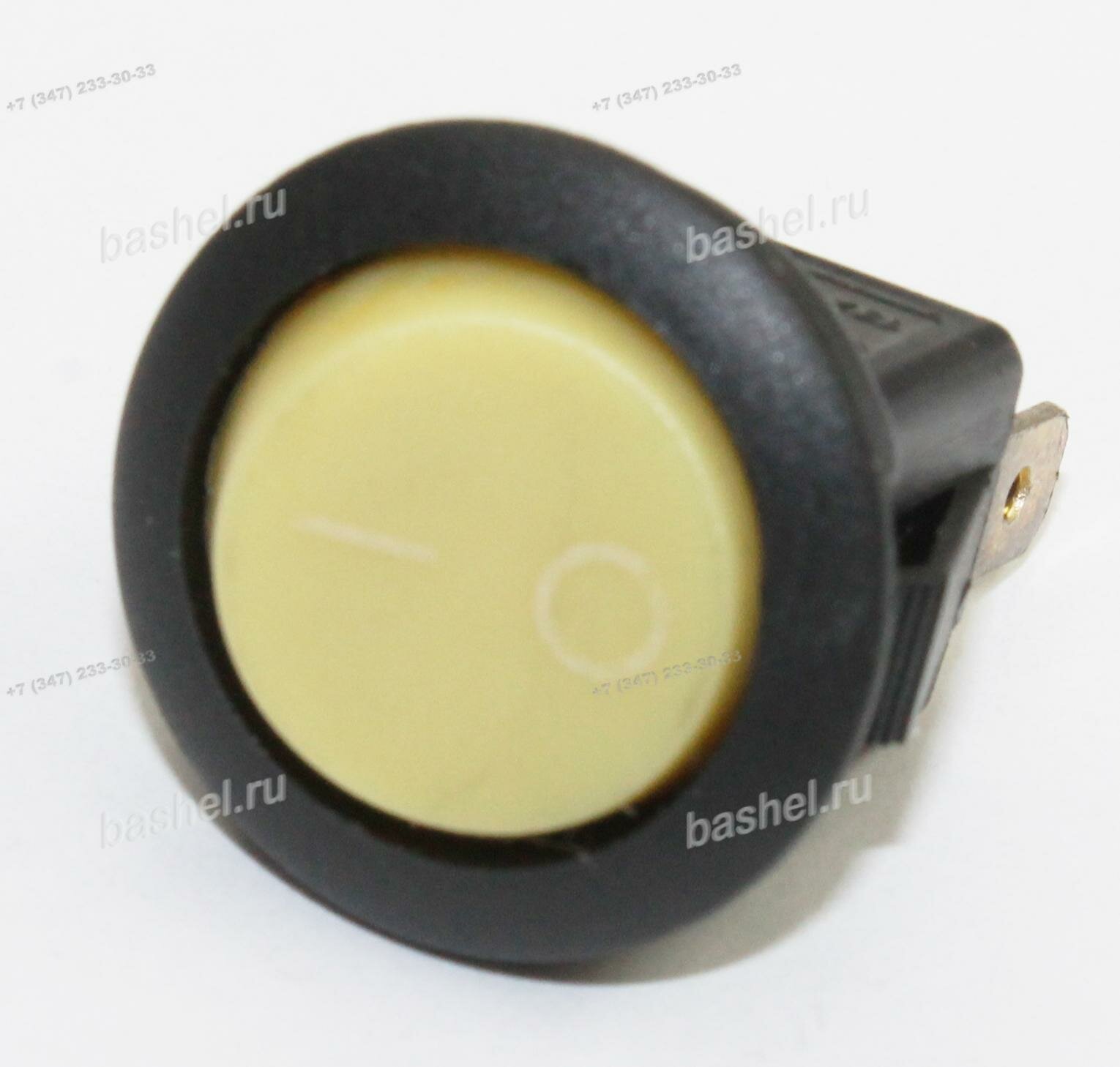Переключатель MRS-102-8Y круг, 3PIN ON-ON (3 конт.) 6,5A, 220V, жёлтый