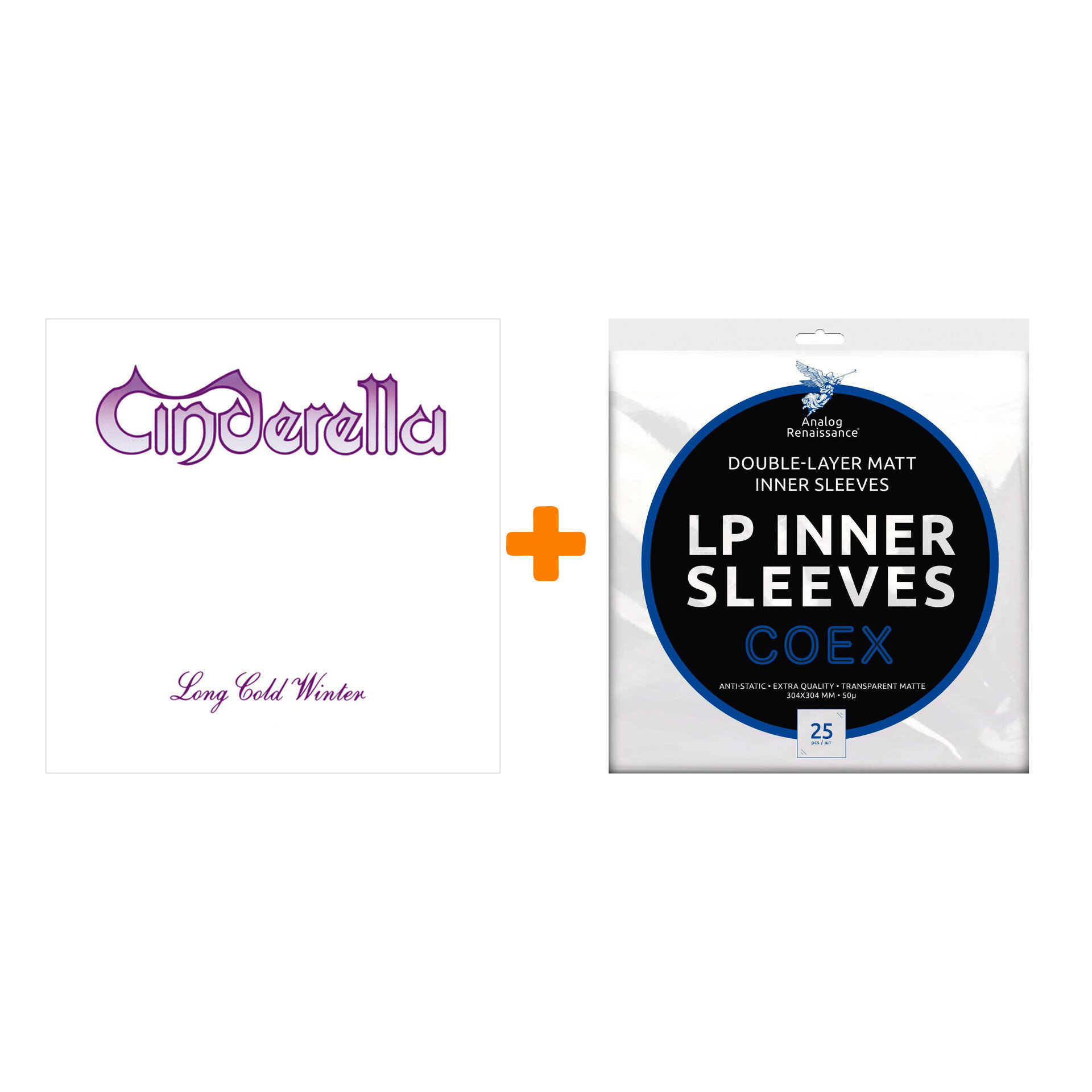CINDERELLA Long Cold Winter LP + Конверты внутренние COEX для грампластинок 12" 25шт Набор
