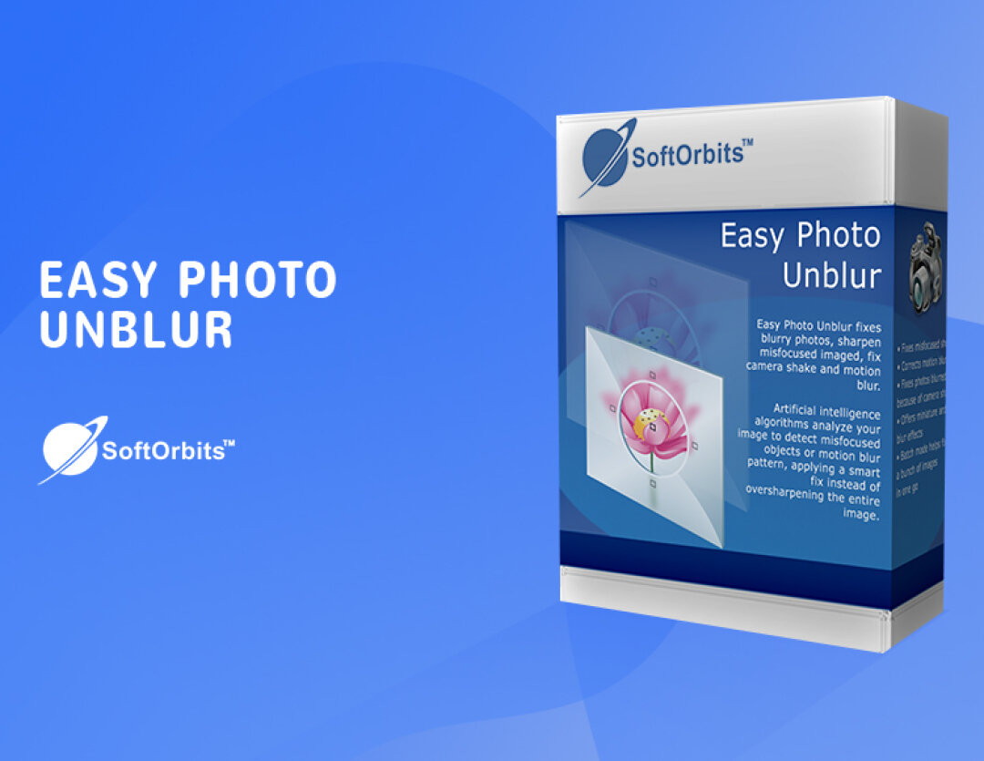 SoftOrbits Easy Photo Unblur (Удаление смазанности на фотографиях) [Цифровая версия]