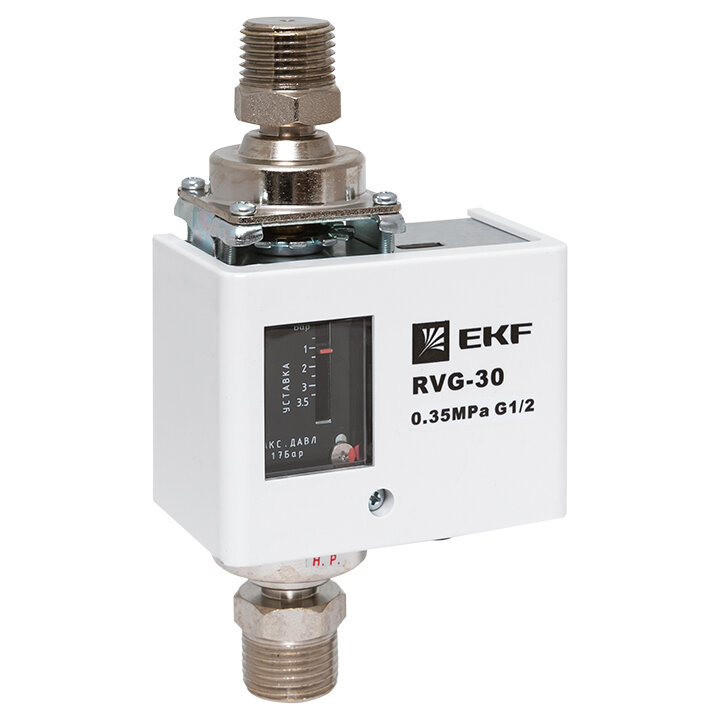 Реле давления EKF RVG-30-0,35-2, для компрессора, механическое, 0,35 МПа