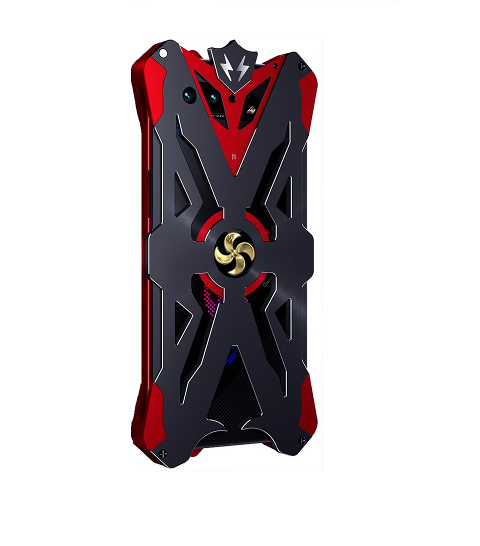 Противоударный металлический чехол-бампер Чехол. ру из цельного куска металла с усиленной защитой углов и необычным дизайном для Asus ROG Phone 5