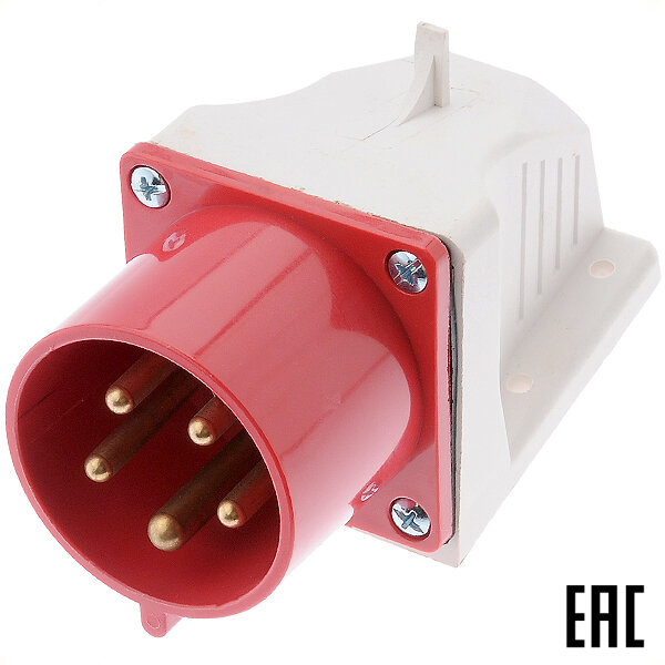 Вилка AM-525 стационарная о/п 3Р+N+E 32А 415В IP44 ADL13-051 Andeli