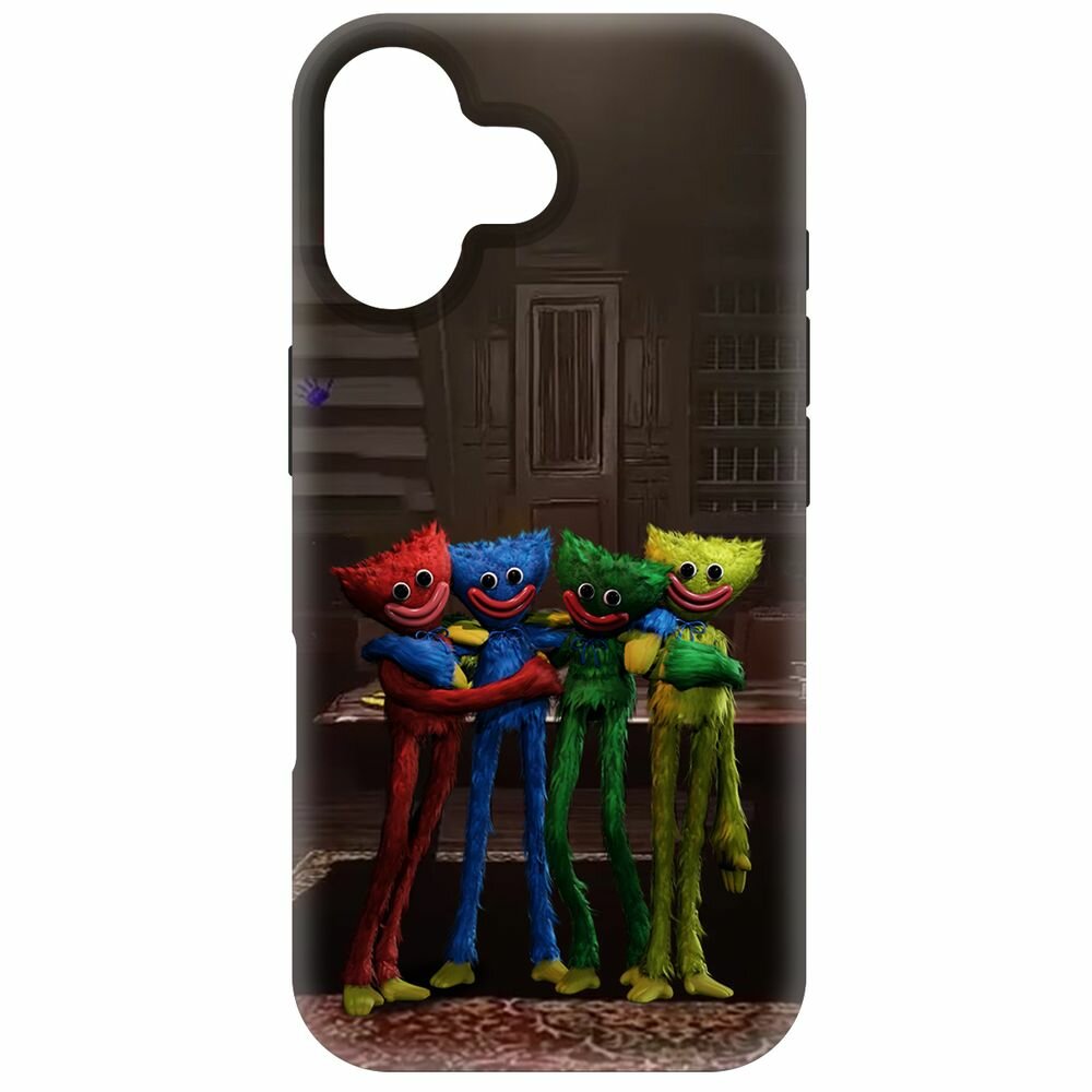 Чехол-накладка Krutoff Soft Case Хаги Ваги - Мини-Хаги для iPhone 16 черный