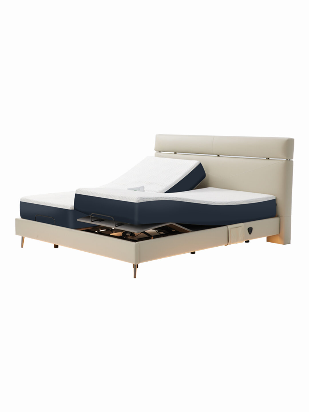 Умная двуспальная кровать Xiaomi 8H Twins Dual Zone Intelligent Split Electric Bed 1.8 m Beige (умное основание DT8 и ортопедический матрас TZ)