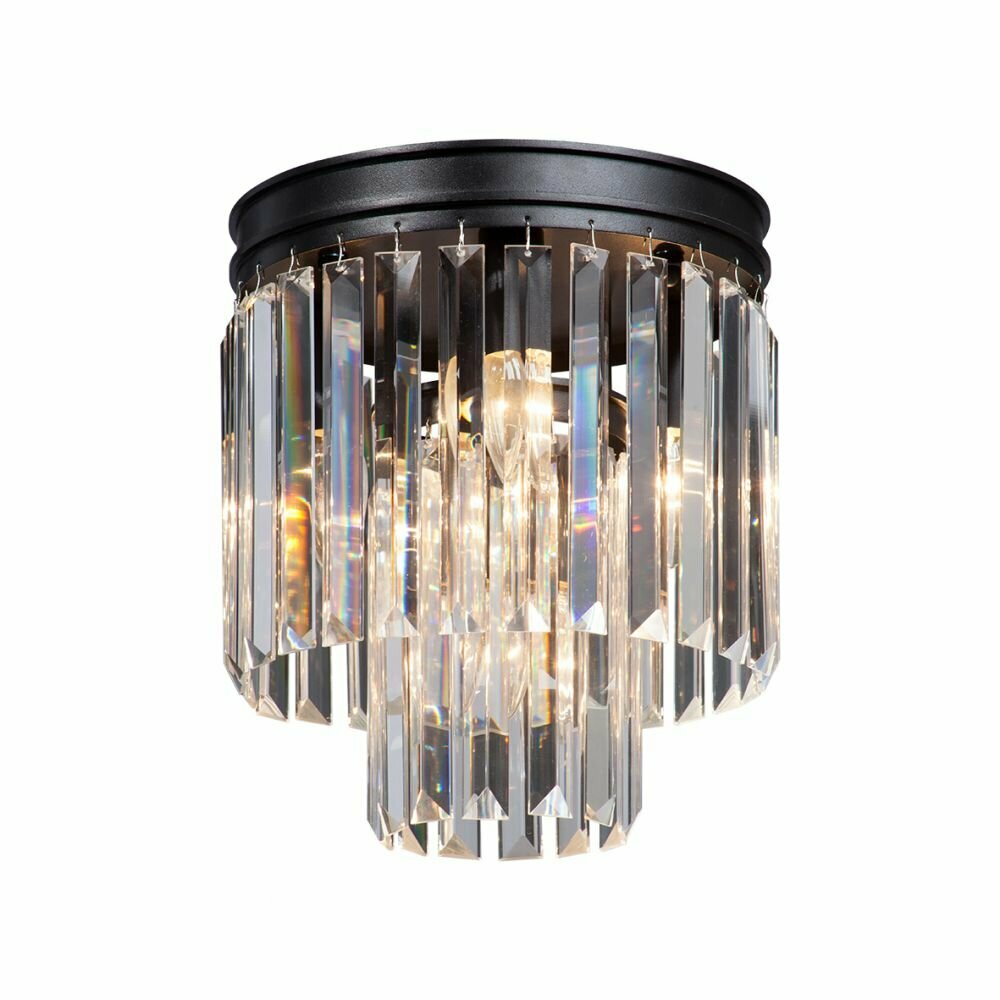 Люстра Vitaluce V5151-1/3+1PL, 4хE14 Макс. 40Вт Черный, Матовый / Виталюче.