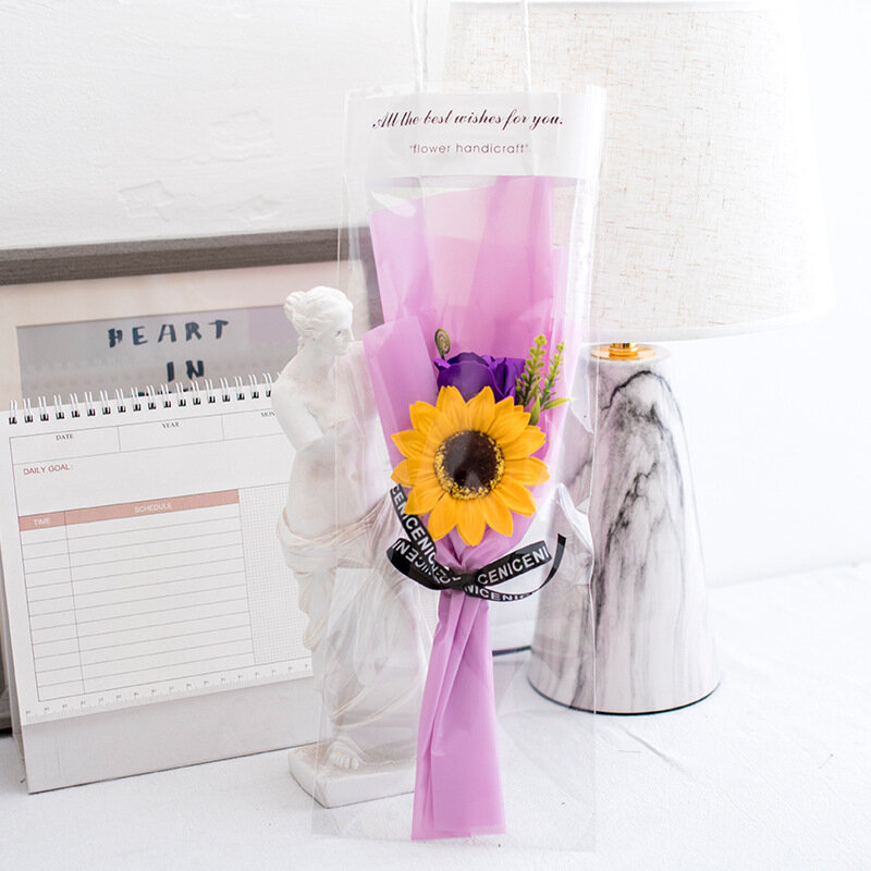 Рождественский подарочный пакет на День Святого Валентина, букет с розовым мылом, напольный подарок, реквизит для фотосессии