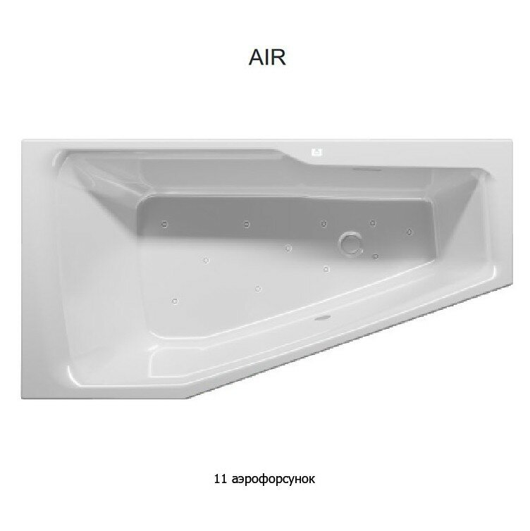 Гидромассажная ванна RIHO RETHINK SPACE AIR 170x90 R